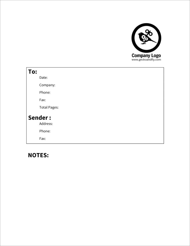 20 Free Printable Fax Cover Sheets And Templates