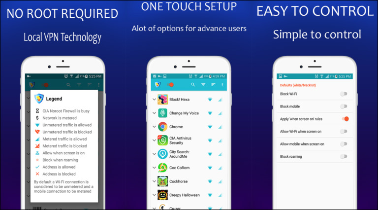 3 Free No Root Firewall APK For Google Android Smartphones