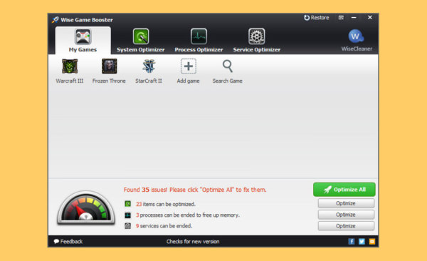 8 Free PC Optimizer, Boost Gaming PC 300% Faster