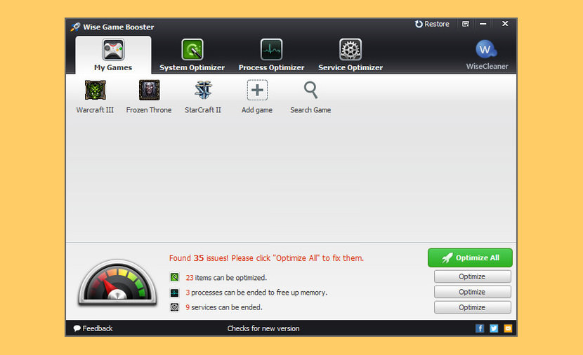 8 Free PC Optimizer, Boost Gaming PC 300% Faster