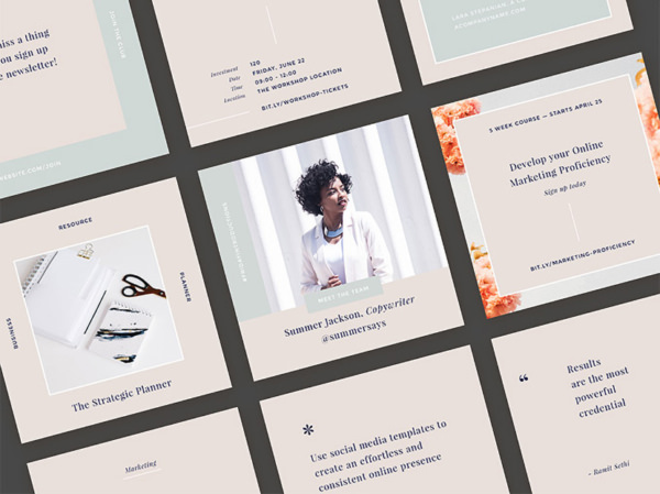 19 Free Instagram Square Templates For Social Media Influencers