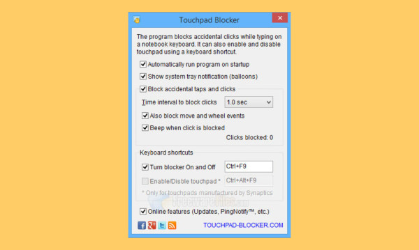 4 Free Tools To Disable Laptop's Touchpad or Trackpad