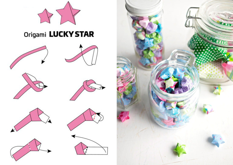 4 FREE Printable A4 Lucky Star Origami Strips