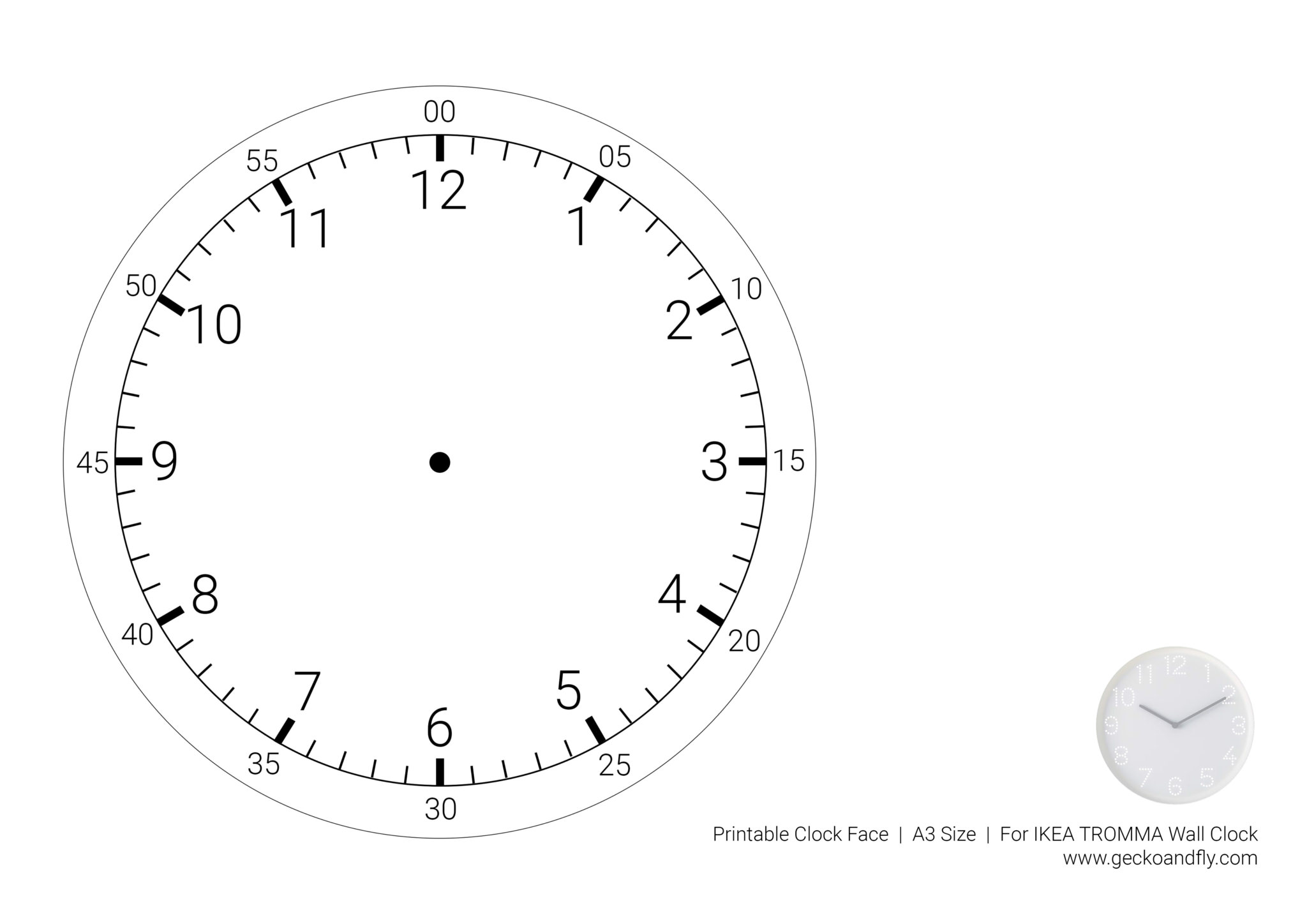 Printable Telling Time Worksheets And IKEA TROMMA Clock Face Template