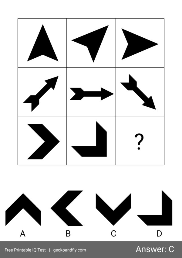 60 Free Printable IQ Test For Kids From 5 to 16 years old [ Part 1 ]