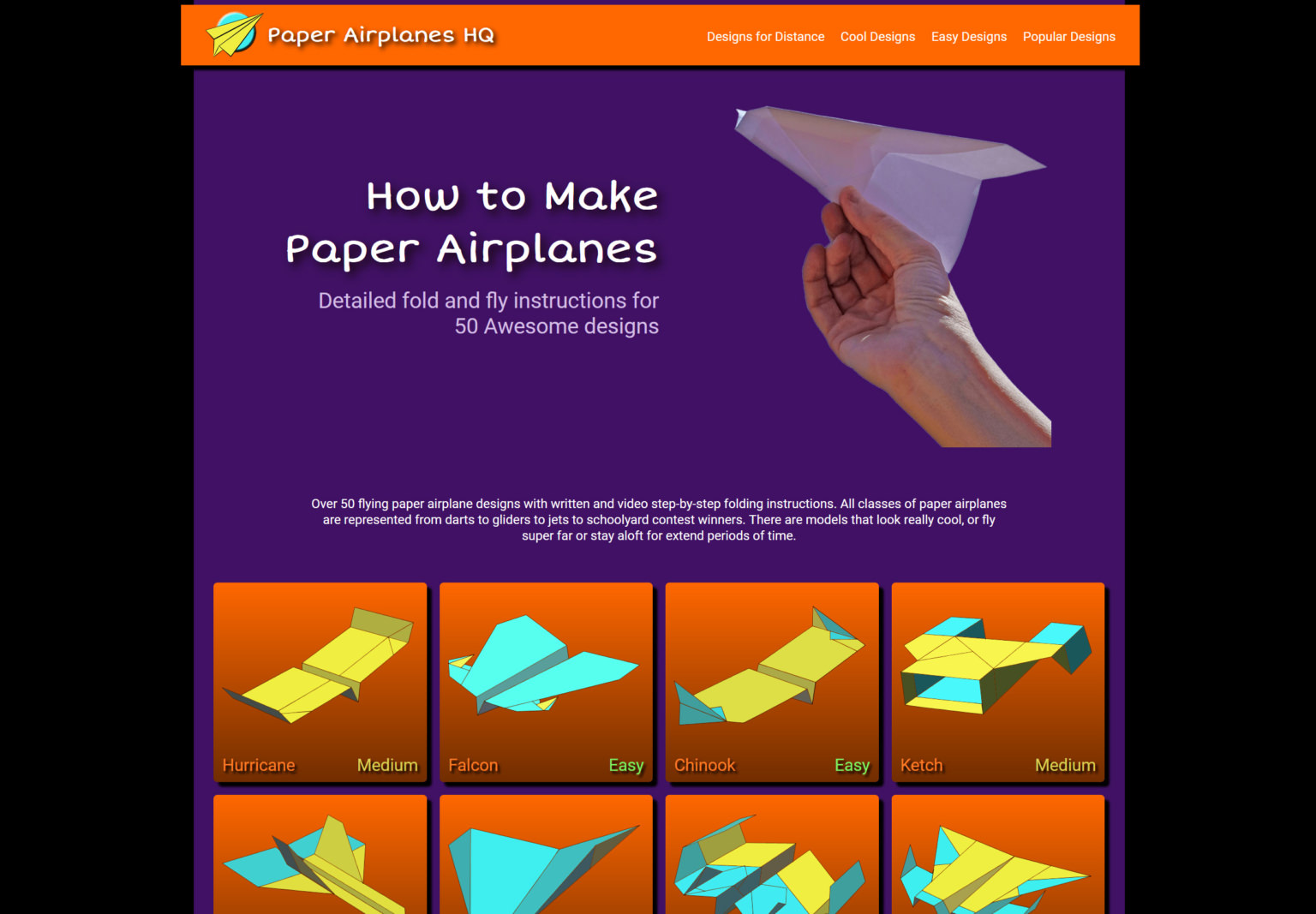 7 Sites With 100+ Paper Plane Instructions - Make The Best Paper Airplanes