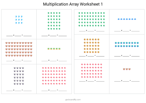 20+ Free Printable Multiplication 1-12 Worksheets, With Arrays and Tables