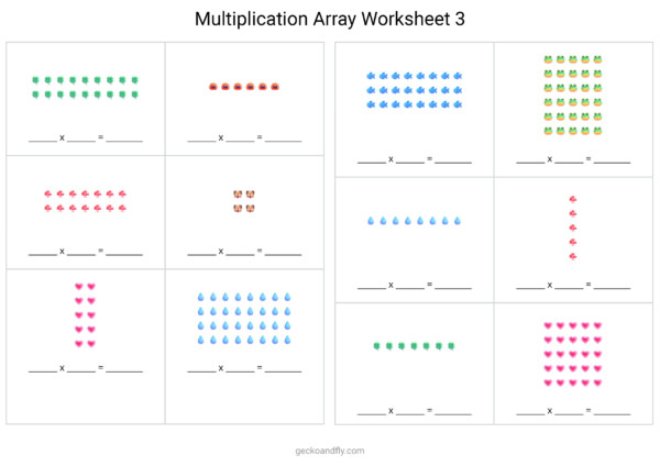 20+ Free Printable Multiplication 1-12 Worksheets, With Arrays and Tables