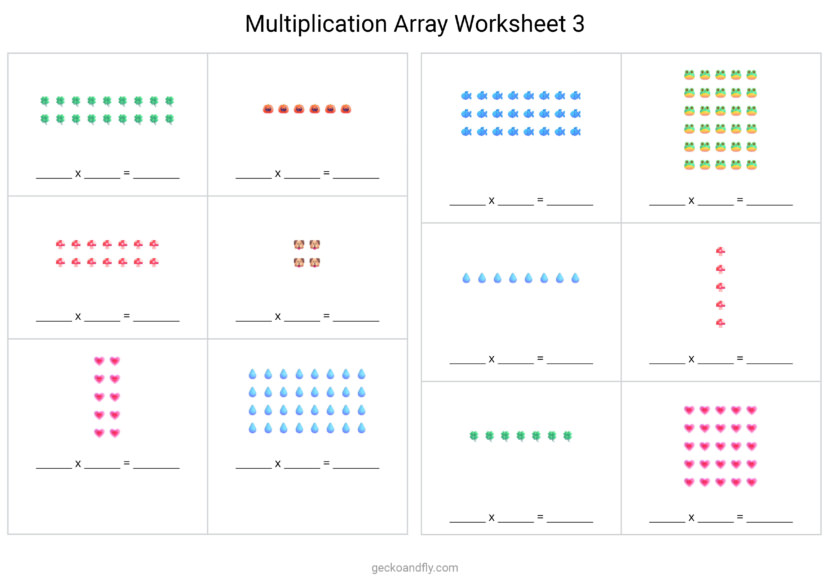 20+ Free Printable Multiplication 1-12 Worksheets, With Arrays and Tables