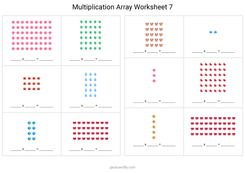 20+ Free Printable Multiplication 1-12 Worksheets, With Arrays and Tables