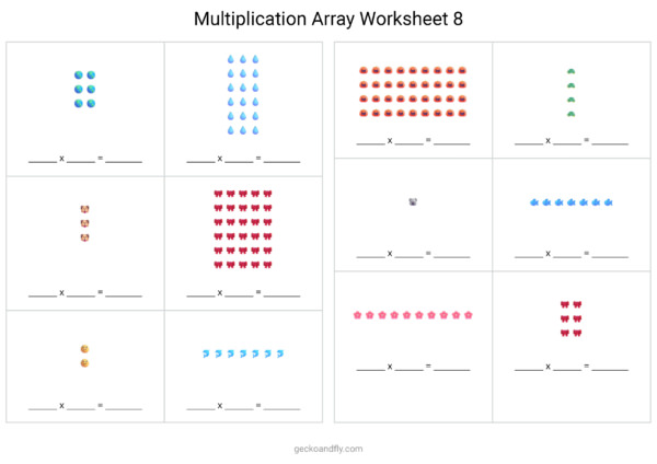 20+ Free Printable Multiplication 1-12 Worksheets, With Arrays and Tables
